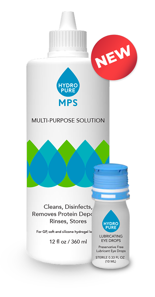 HydroPure MPS Contact Solution and Rewetting Drops