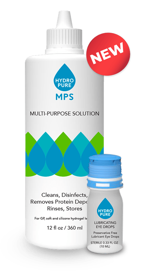 HydroPure MPS Contact Solution and Rewetting Drops
